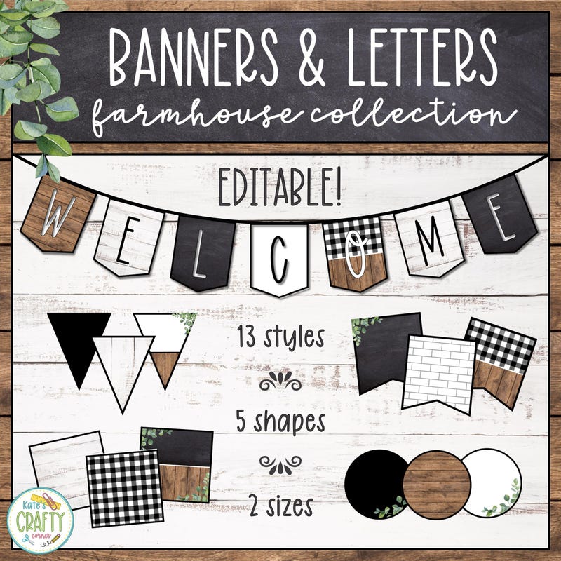 Farmhouse Letters - Etsy