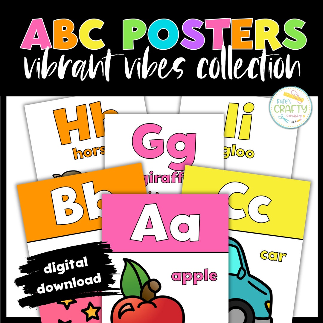Alphabet Posters | ABC Coloring Book | Clipart Collection | Classroom ...