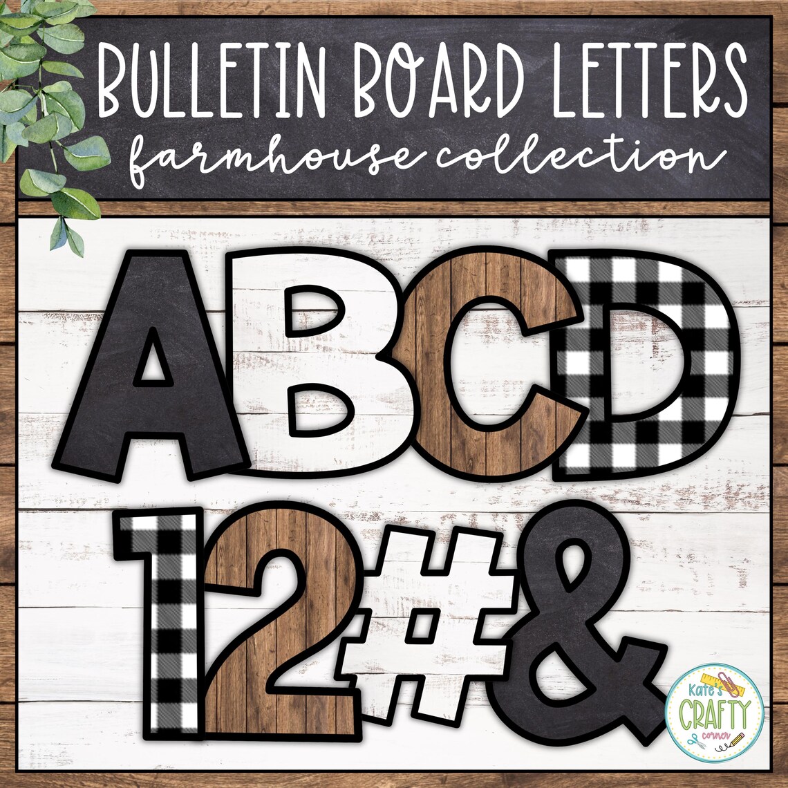 Bulletin Board Letters | Farmhouse Collection | Classroom Decor | Print ...