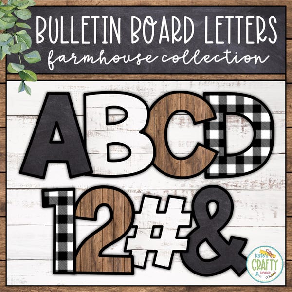 Farmhouse Letters - Etsy