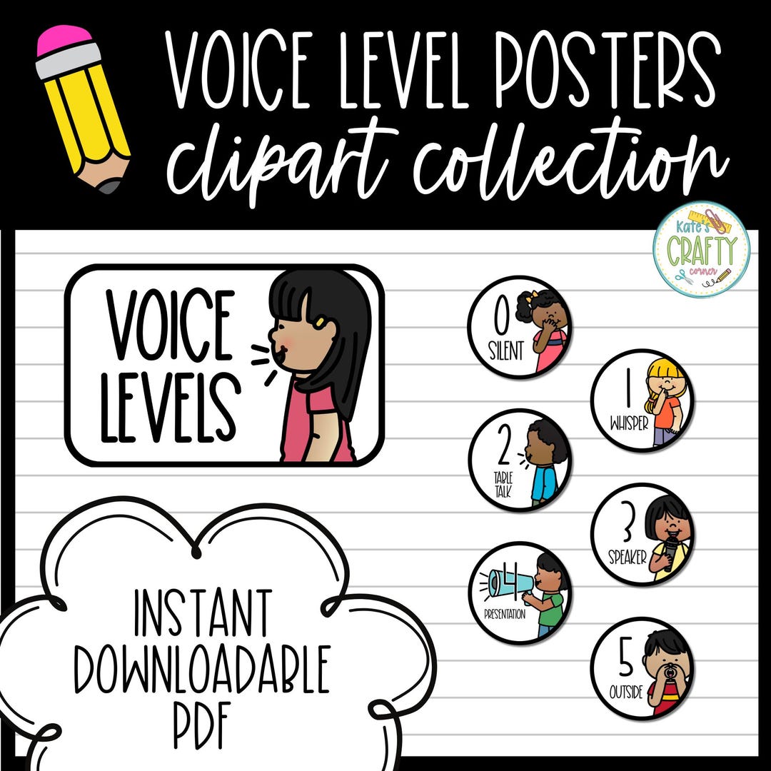 Voice Level Posters | Clipart Collection | Classroom Decor | Classroom ...