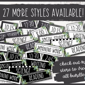 Farmhouse Schedule Cards Bundle 1 | Classroom Decor | Modern Farmhouse ...