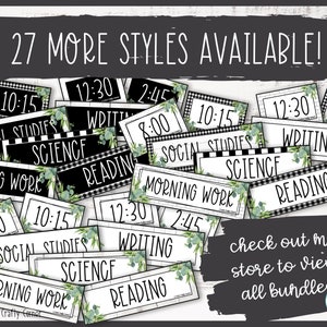Farmhouse Schedule Cards Bundle 3 | Classroom Decor | Modern Farmhouse ...