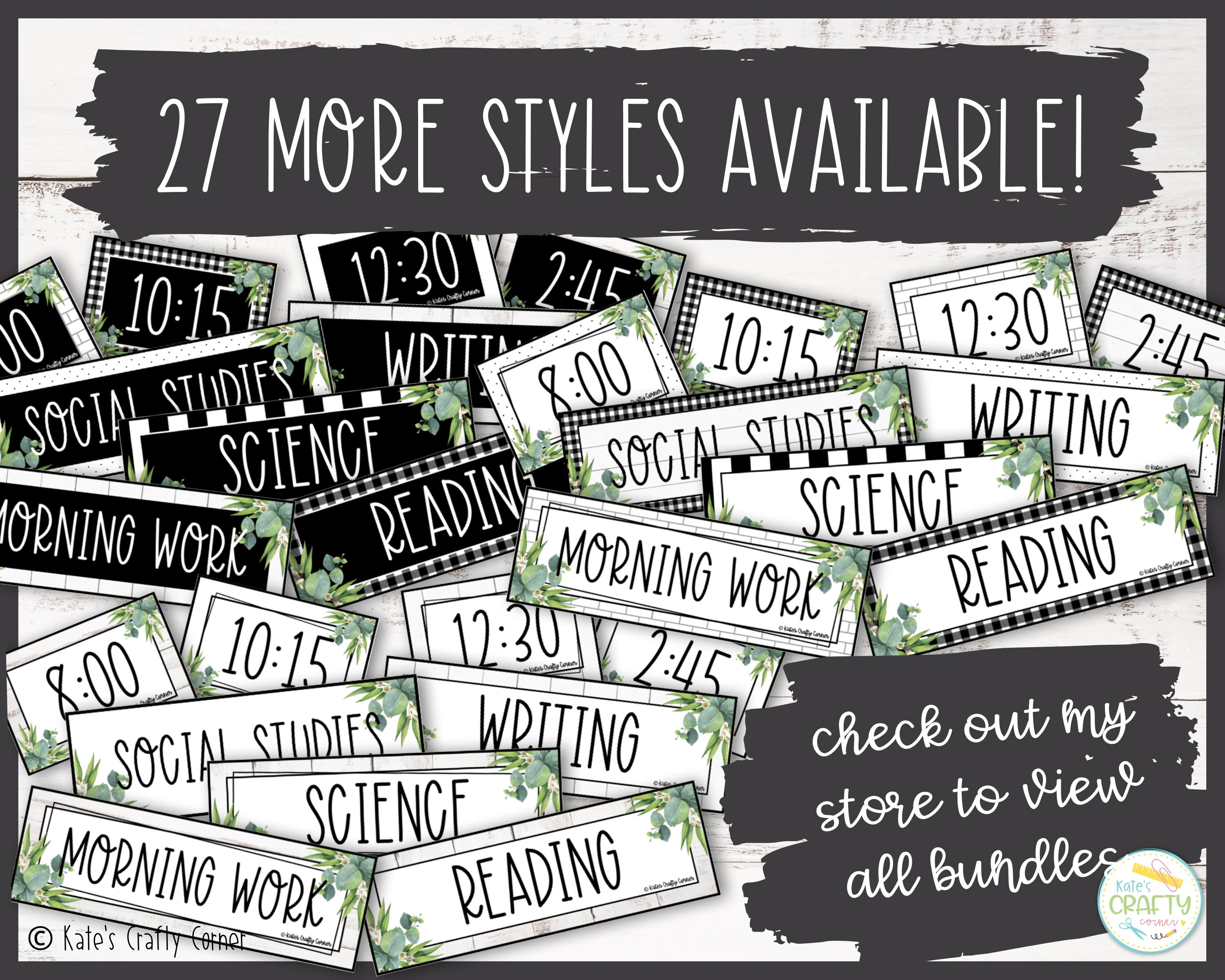 Farmhouse Schedule Cards Bundle 3 Classroom Decor Modern - Etsy