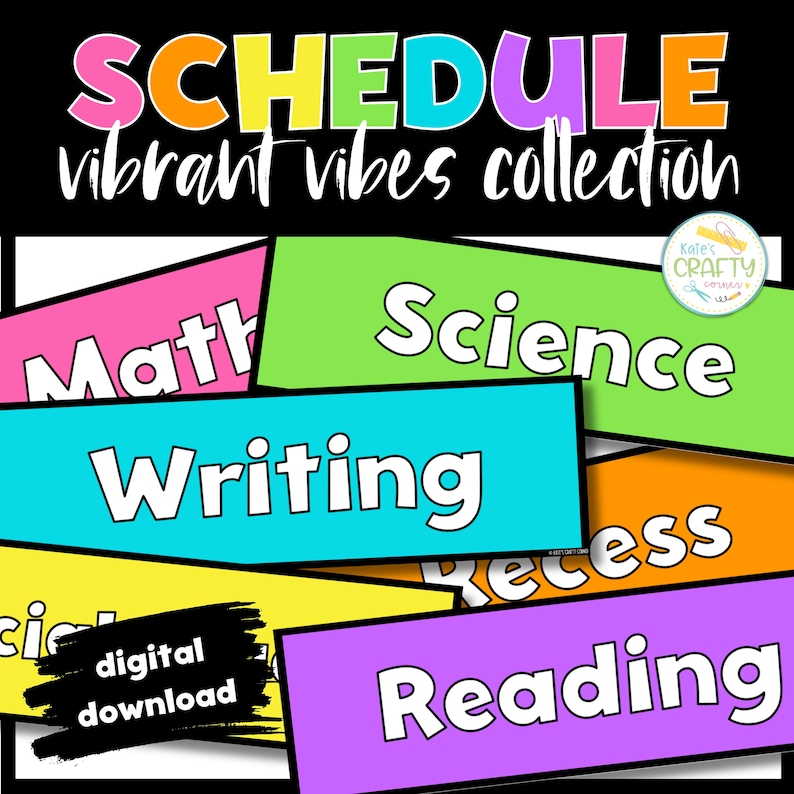 Schedule Cards | Editable | Clipart Collection | Visual Schedule ...