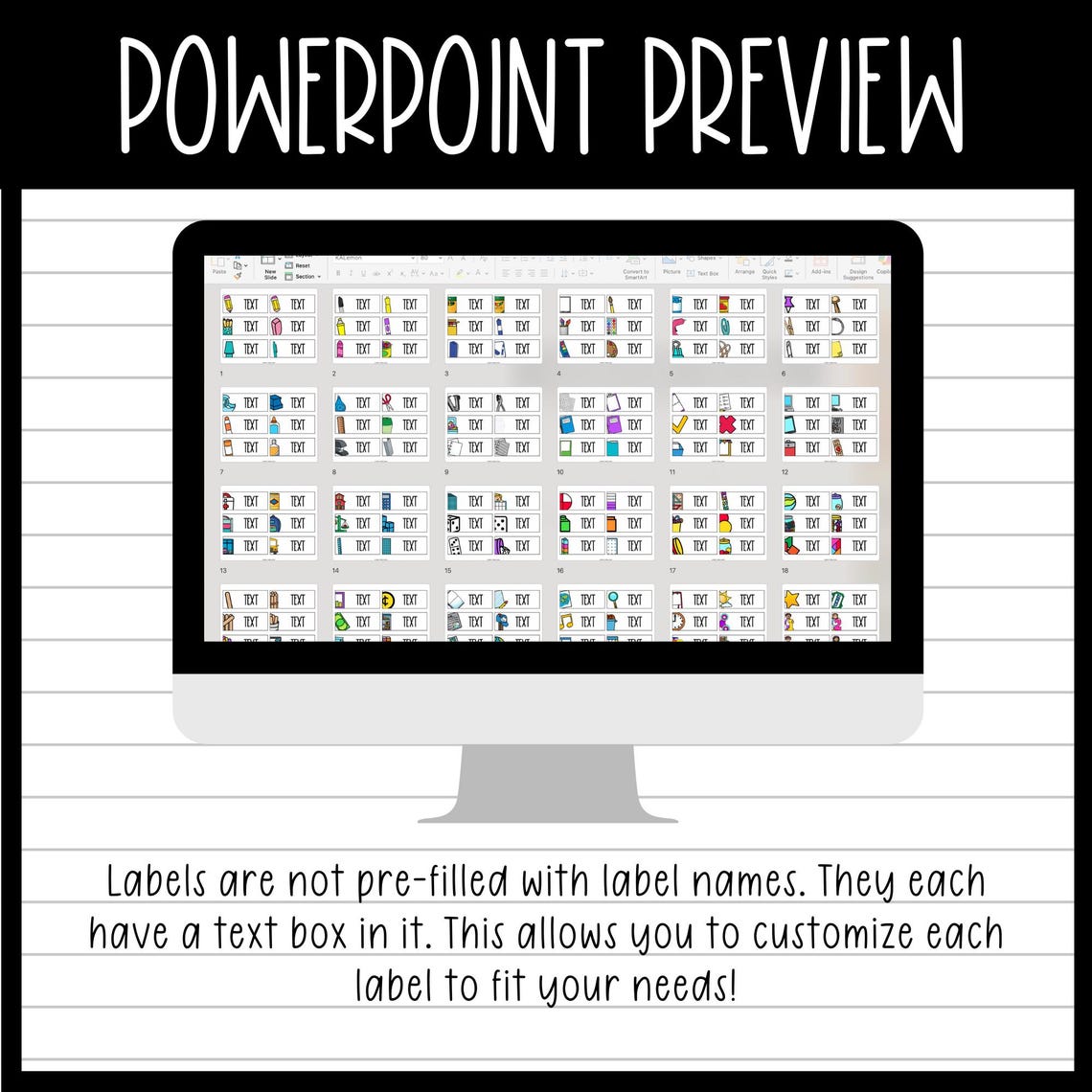Classroom Labels | Clipart | Editable | Borderless | Visual | Classroom ...