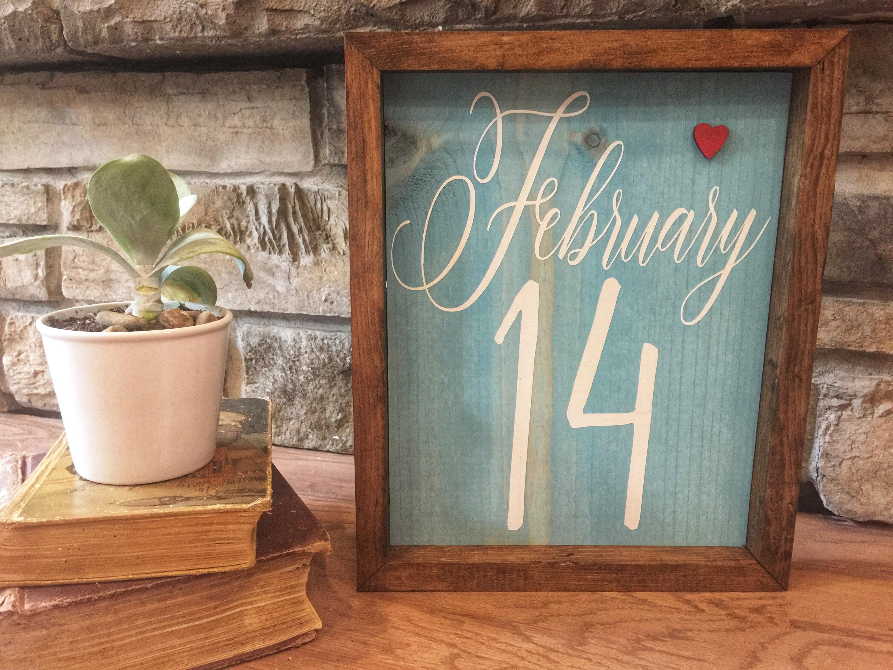 Rustic sign valentines day farmhouse decor aquablue | Etsy
