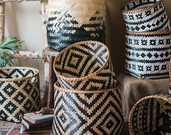 Bamboo Basket - Etsy