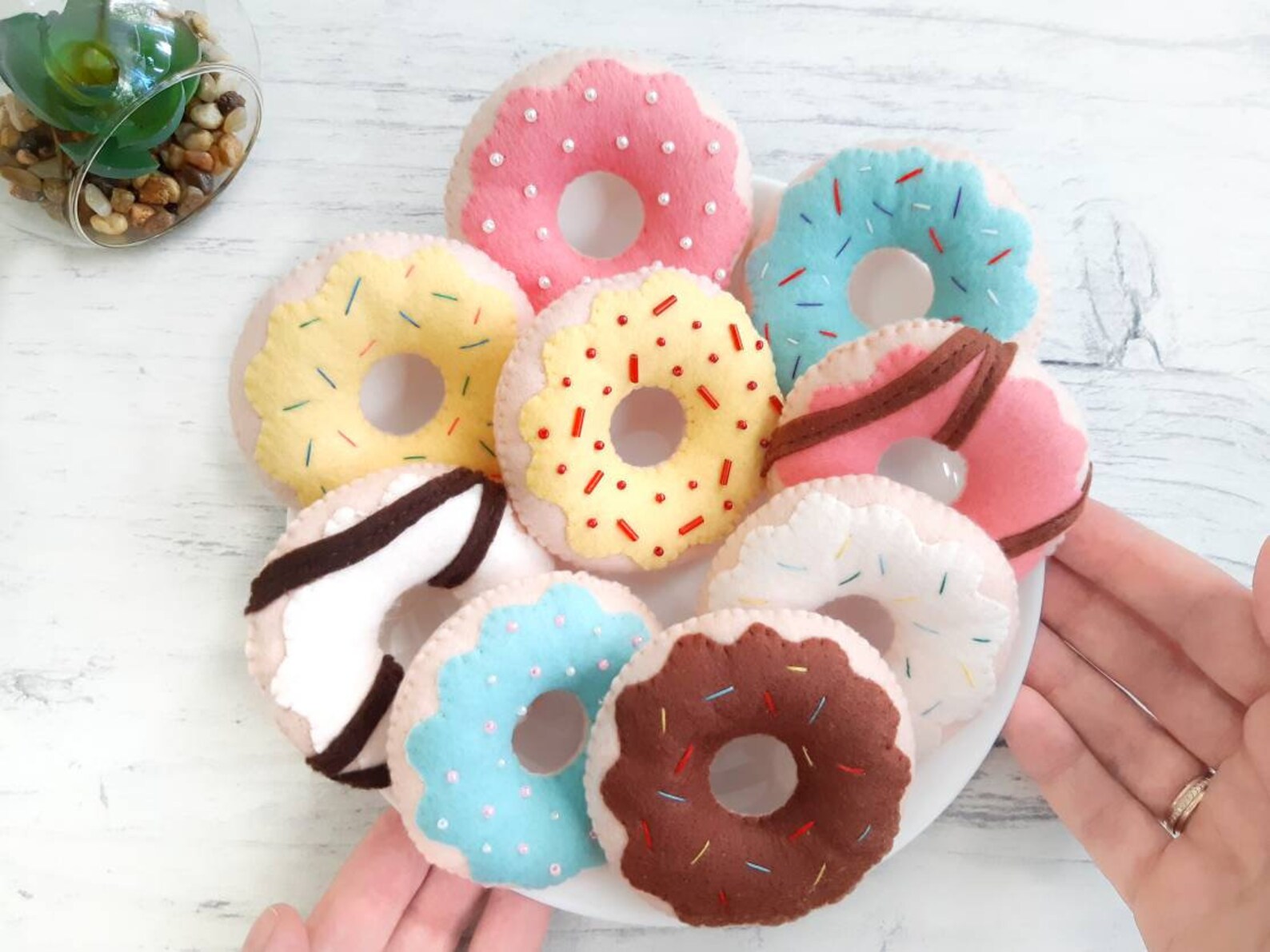 Felt Donut Felt Food Pretend Play Food Play Kitchen | Etsy