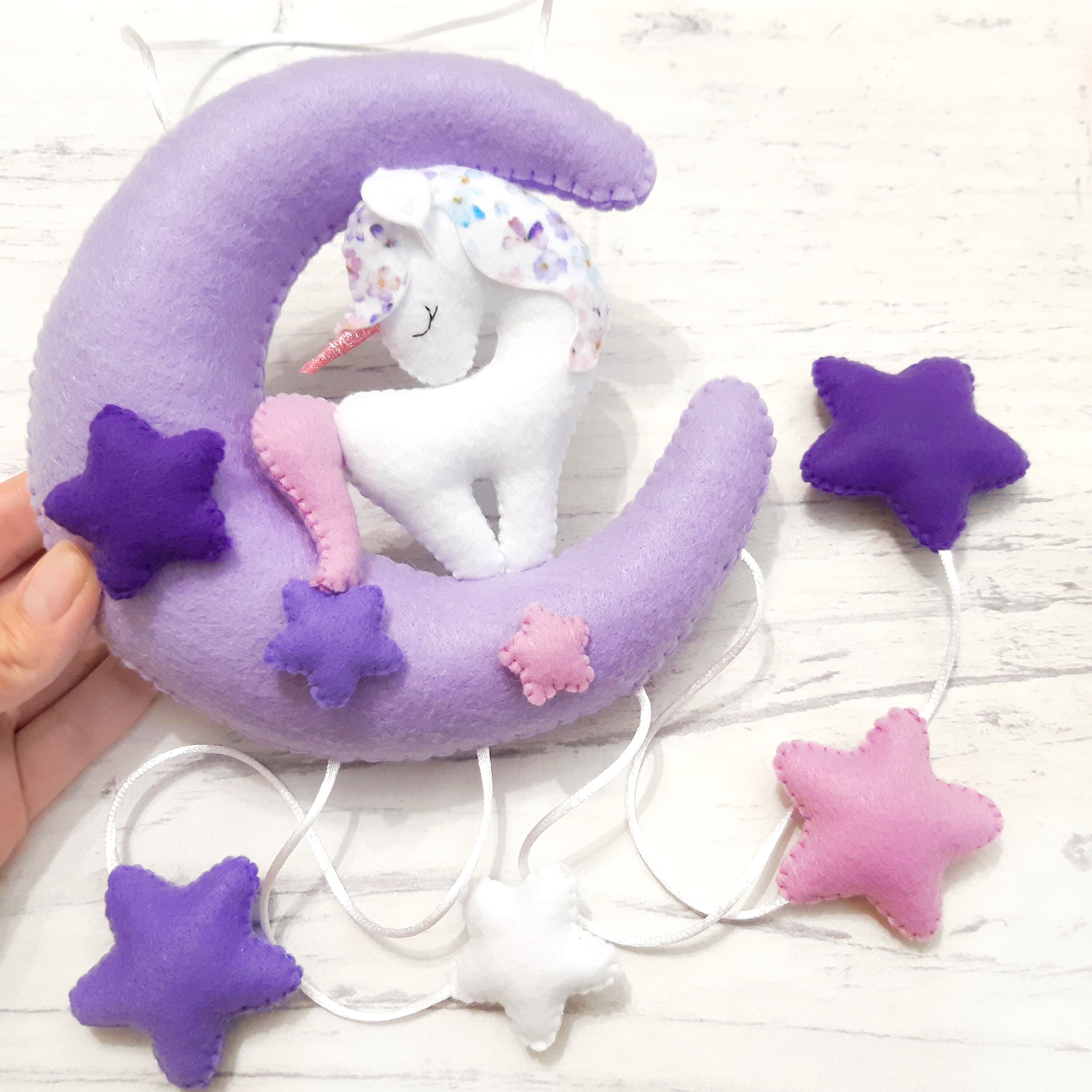 Nursery Unicorn Mobile Baby's Room Decor Baby Felt | Etsy