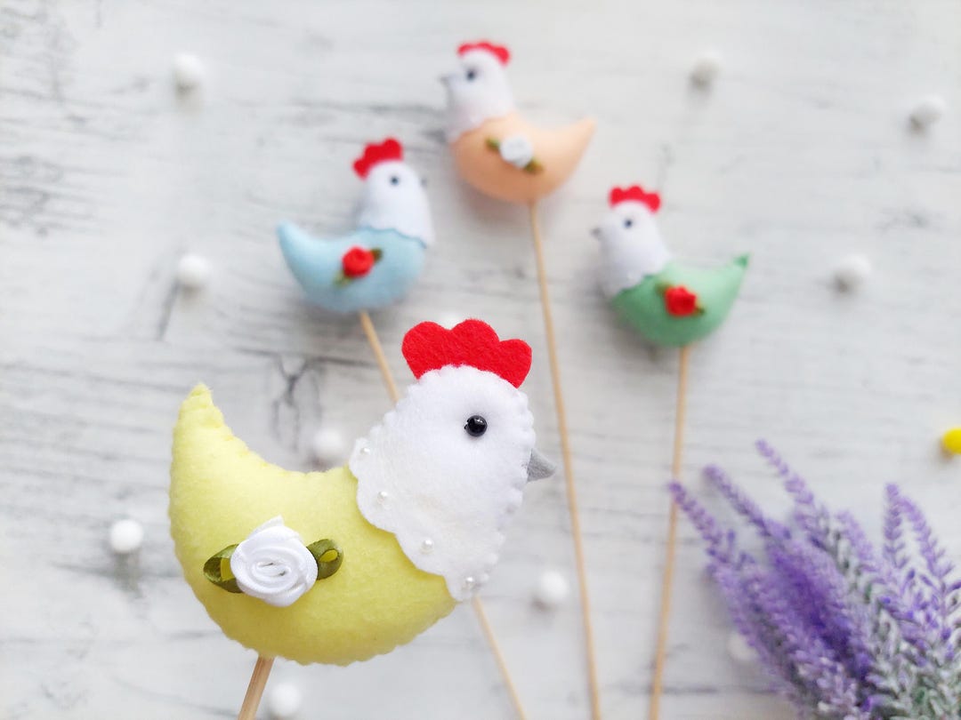 Chicken Toppers, Chicken Table Decor, Chicken Ornaments, Easter ...