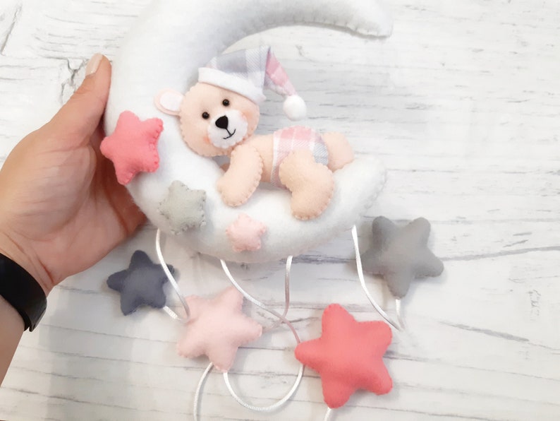 Nursery Bear Mobile Baby's Room Decor Baby Felt Mobile | Etsy