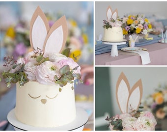 Blue Some Bunny is One Cake Topper Bunny Party Decor Kids - Etsy