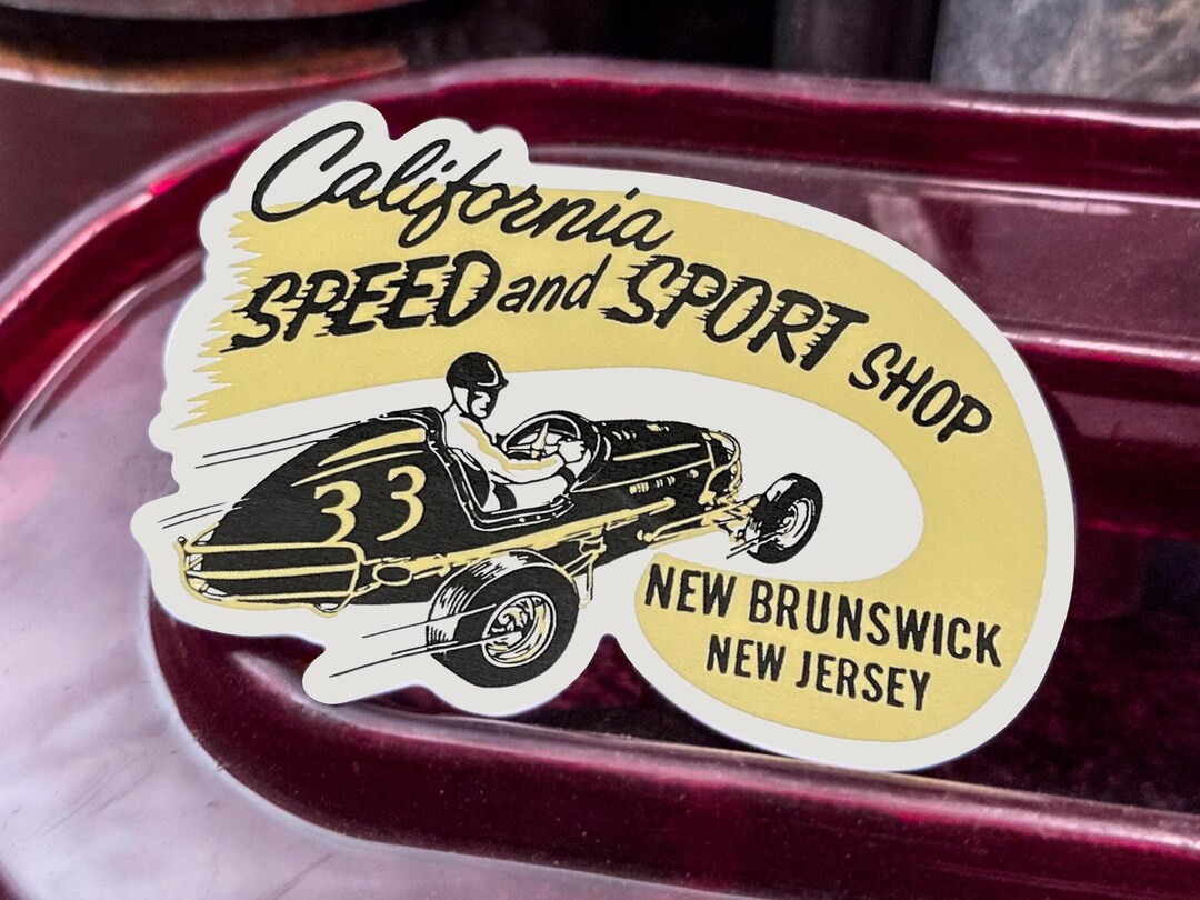 Retro Hot Rod Sticker, Vintage Racing Decal, Classic Speed Shop Logo ...