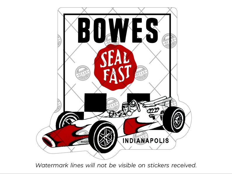 Bowes Seal Fast Sticker, Vintage Indy 500 Decal, Retro Racing ...