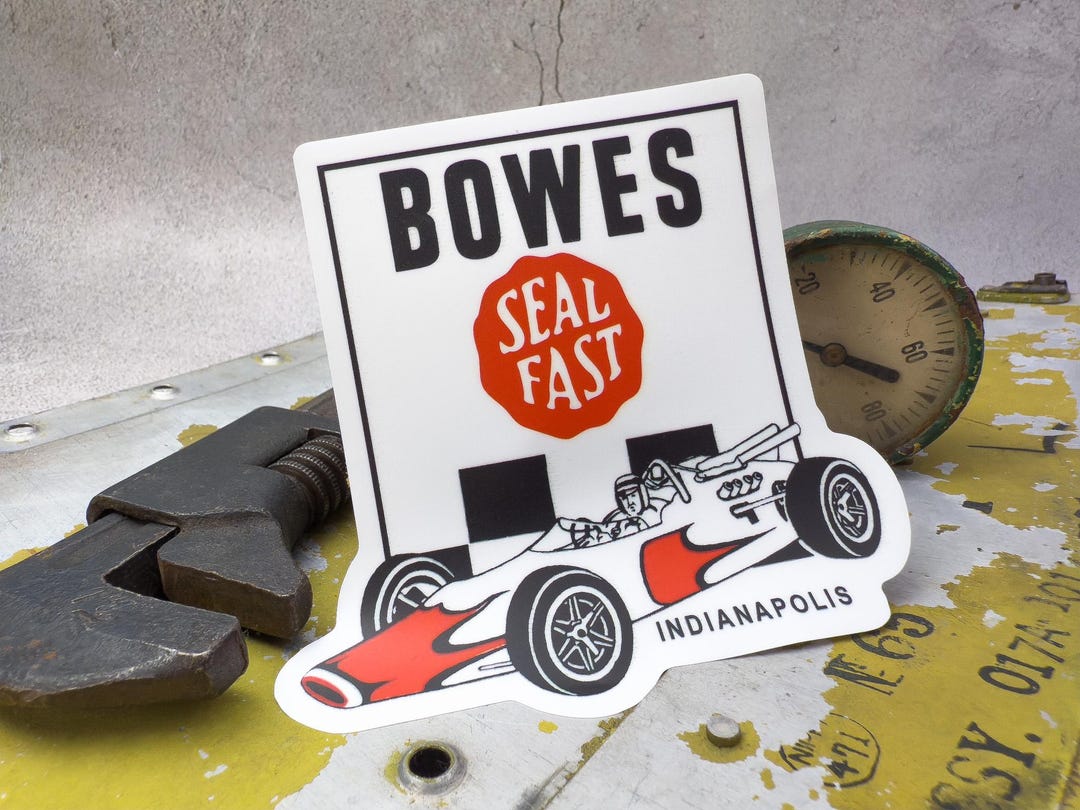 Bowes Seal Fast Sticker, Vintage Indy 500 Decal, Retro Racing ...