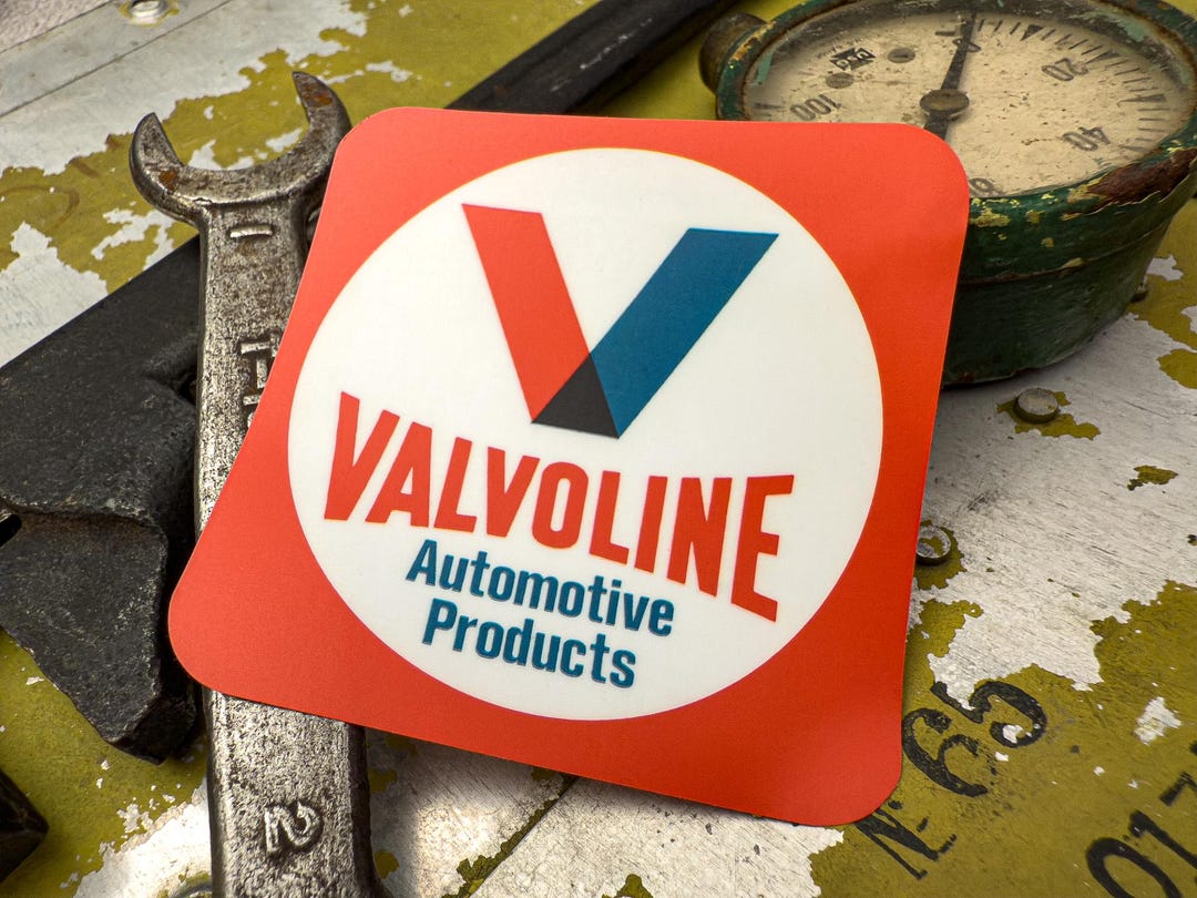 Valvoline Sticker, Vintage Oil Can Decal, Retro Automotive Logo ...