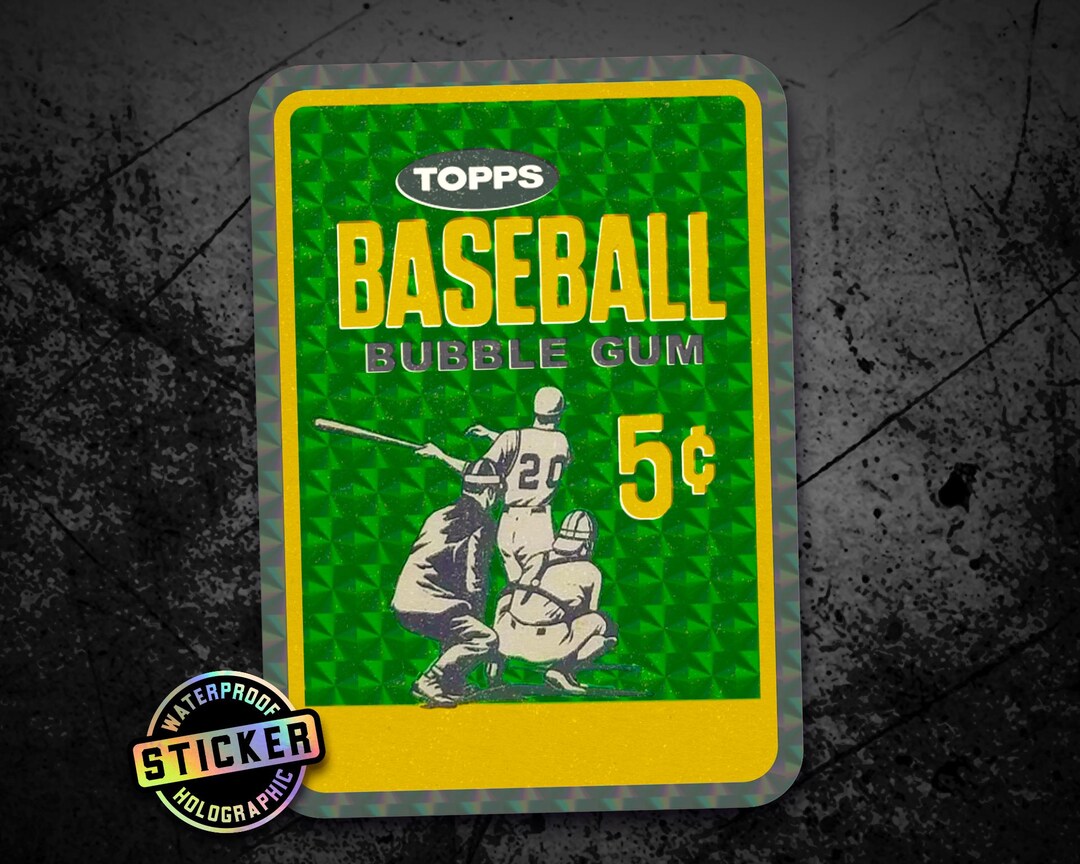 Topps Baseball Bubble Gum 5 Cent Prism Sticker | Vintage Sports ...