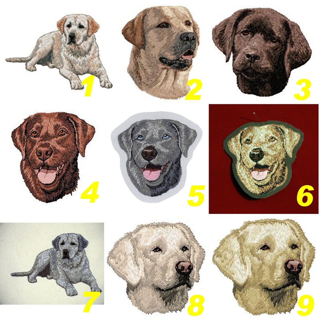 Labrador, Retriever, Badge, Embroidered Patch, Brown Black Sand ...