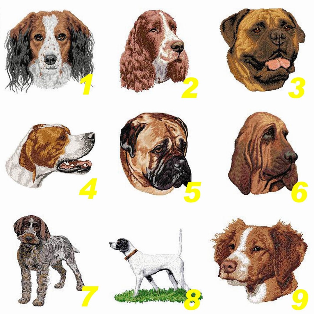 Embroidered Patch, Kooikerhondje, Brittany Spaniel, English Pointer ...