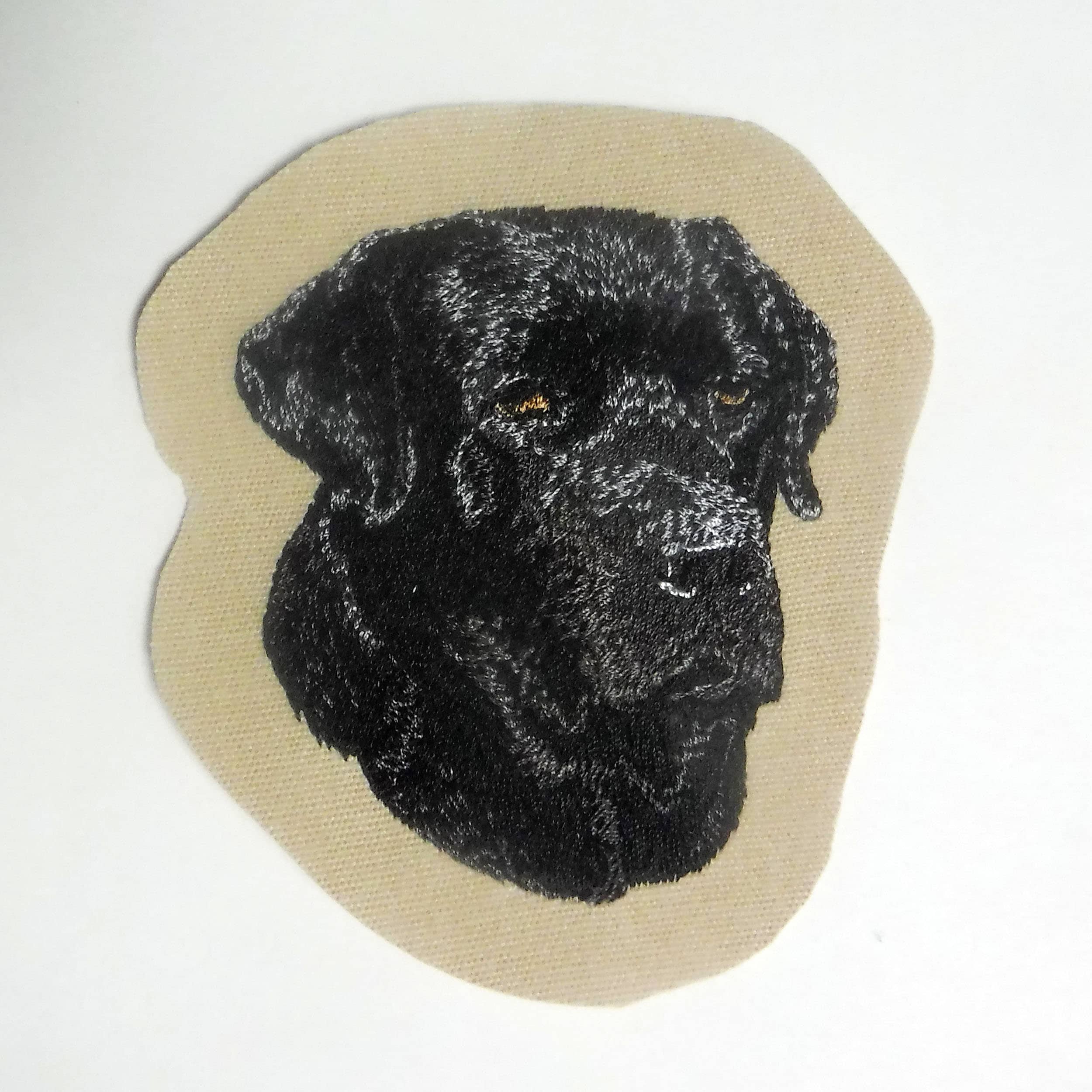 Black Labrador, Embroidered Patch Badge, Dog Breed, Labrador Retriever ...
