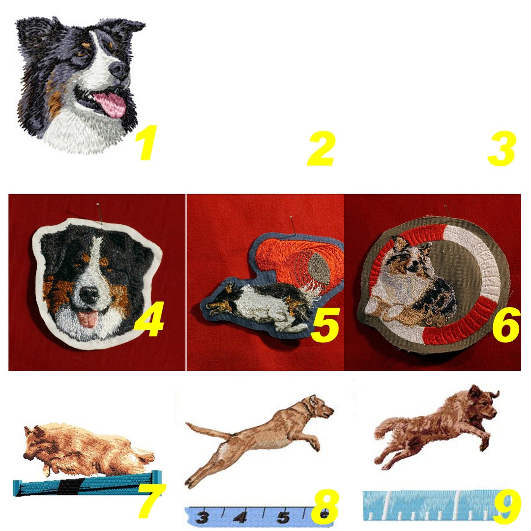 Australian Shepherd, Aussie, Crest, Embroidered Patch, American ...