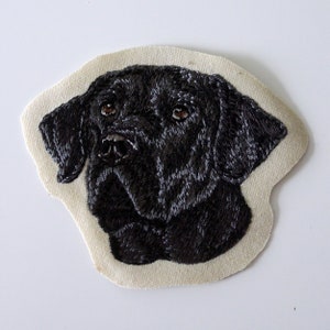 Black Labrador, Embroidered Patch Badge, Dog Breed, Labrador Retriever ...