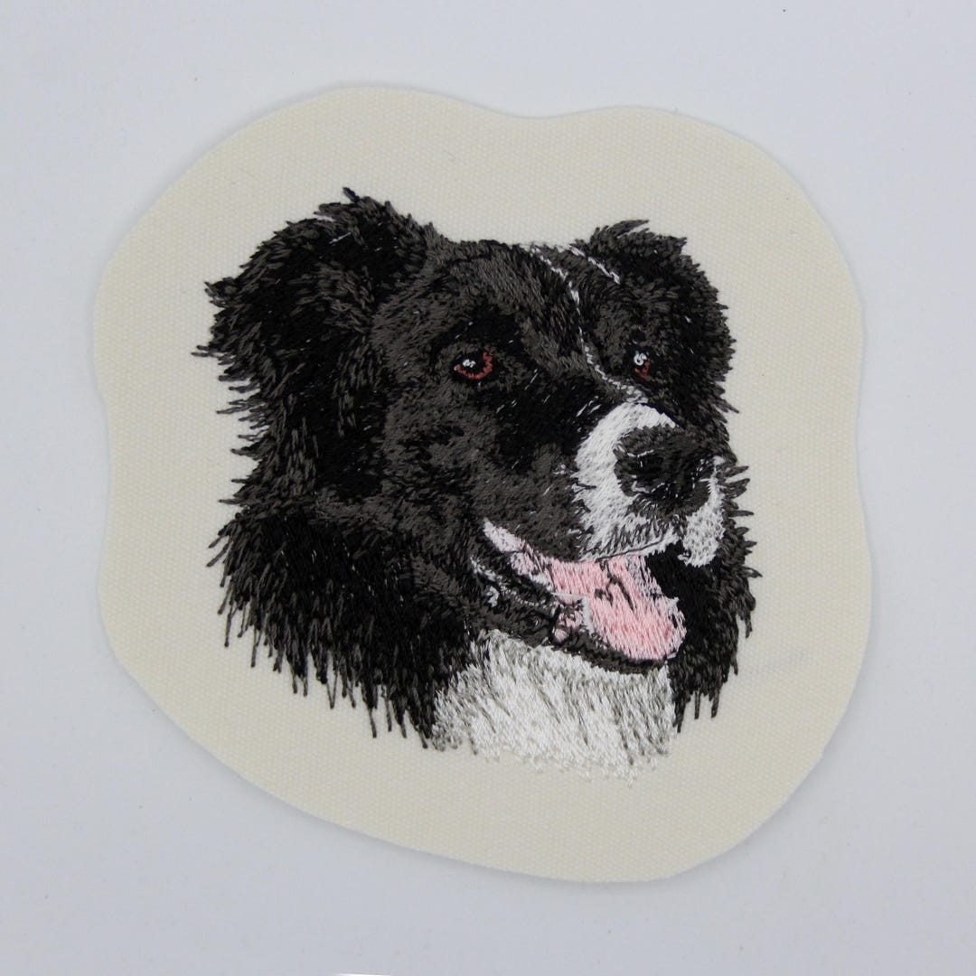 Border Collie, Embroidered Patch Badge, Dog Breed, Sheepdog, Machine ...