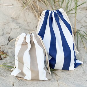 Waterproof Cotton Swimsuit Bag, Striped Drawstring Wet Bikini Bag ...