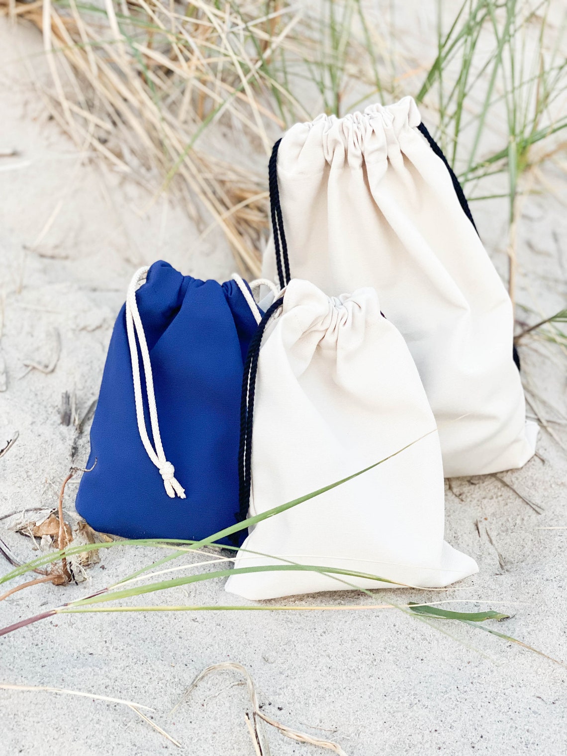 Waterproof Cotton Drawstring Bag, Wet Swimsuit, Personalized Beach Bag ...