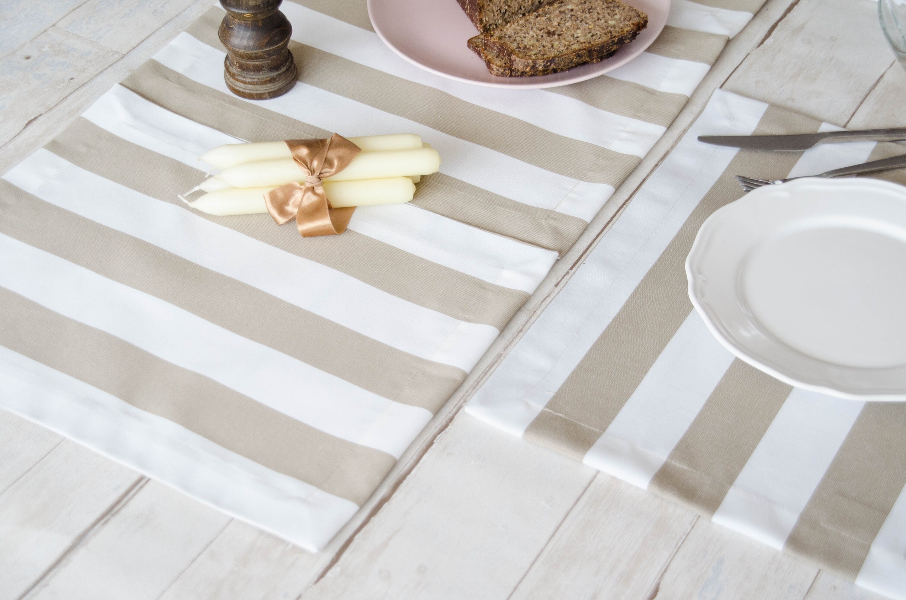 Waterproof Garden Table Runner Outdoor Dining Striped Table - Etsy Ireland