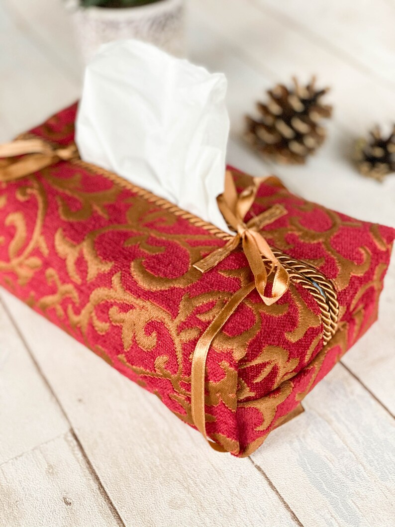 Elegant Fabric Tissue Box Cover High Quality Interior Decor | Etsy