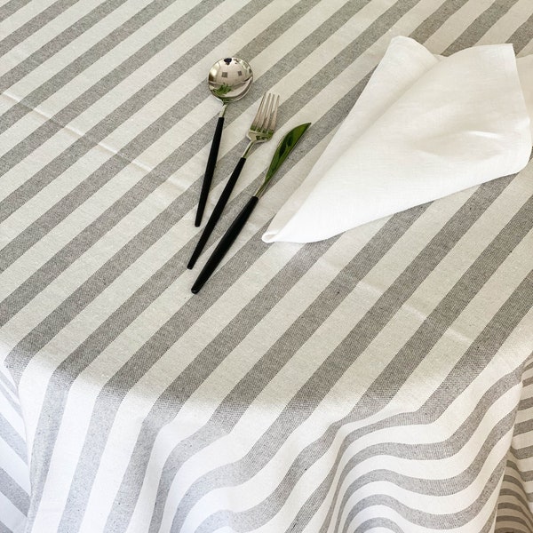 Striped Tablecloth - Etsy