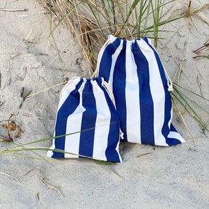 Waterproof Cotton Swimsuit Bag, Striped Drawstring Wet Bikini Bag ...