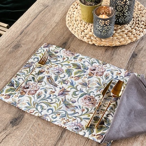 Classy Jacquard Placemats, Dining Table Set, Elegant Place Setting ...