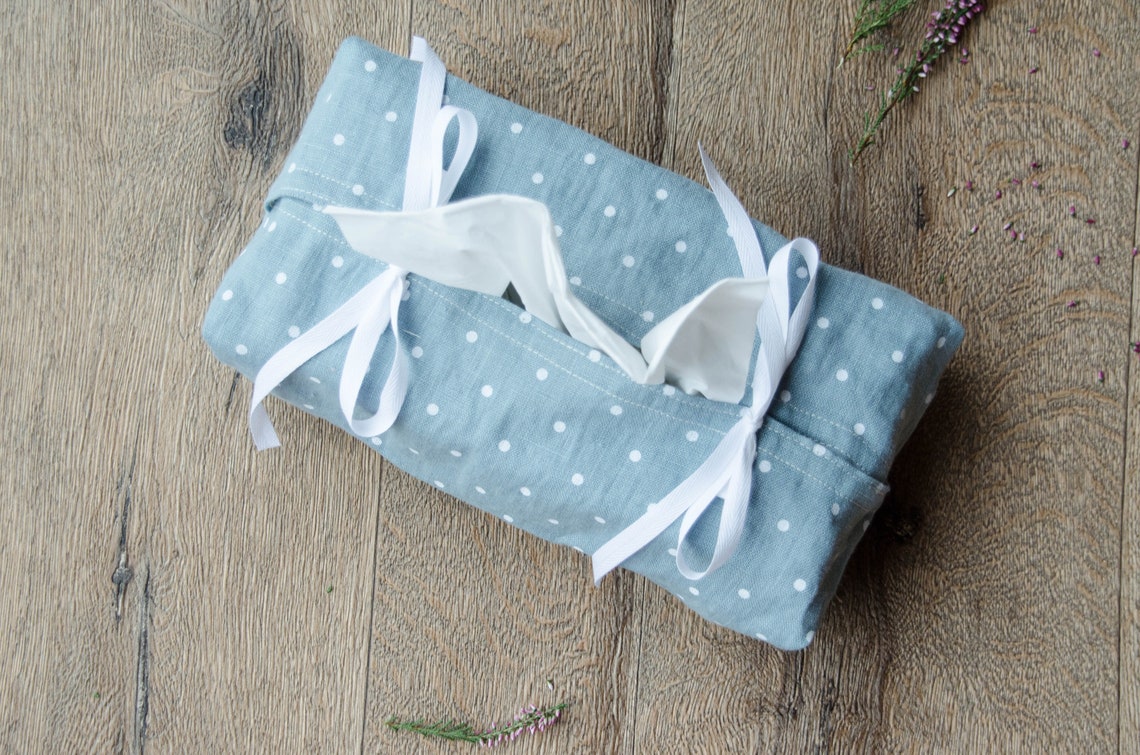 Natural Linen Tissue Box Cover Made of Washed Linen Water - Etsy