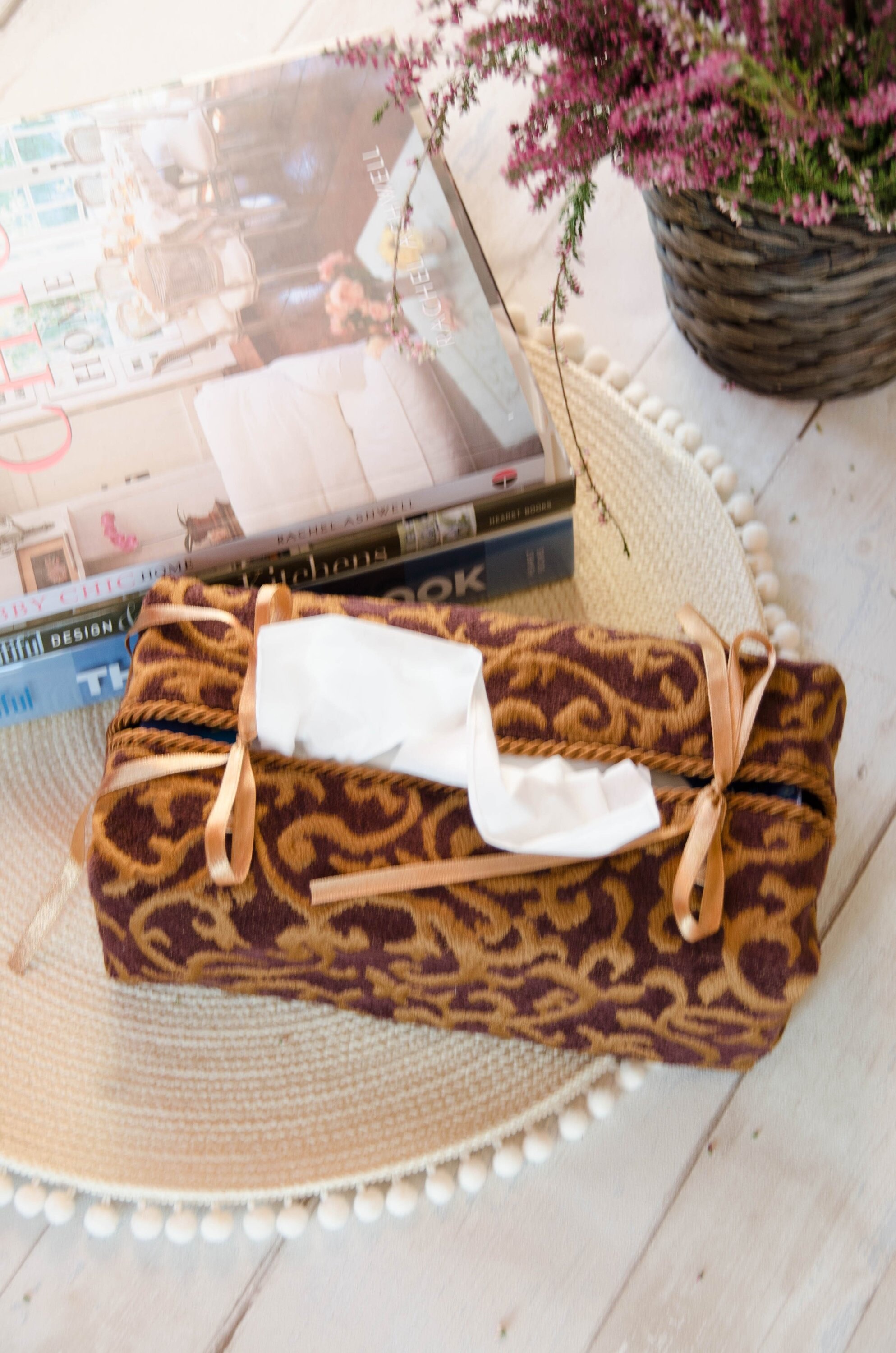 Tapestry Fabric Tissue Box Cover Very Elegant House and | Etsy