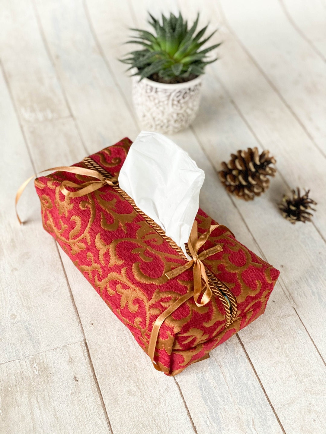 Elegant Fabric Tissue Box Cover, High Quality Interior Decor in Gift ...