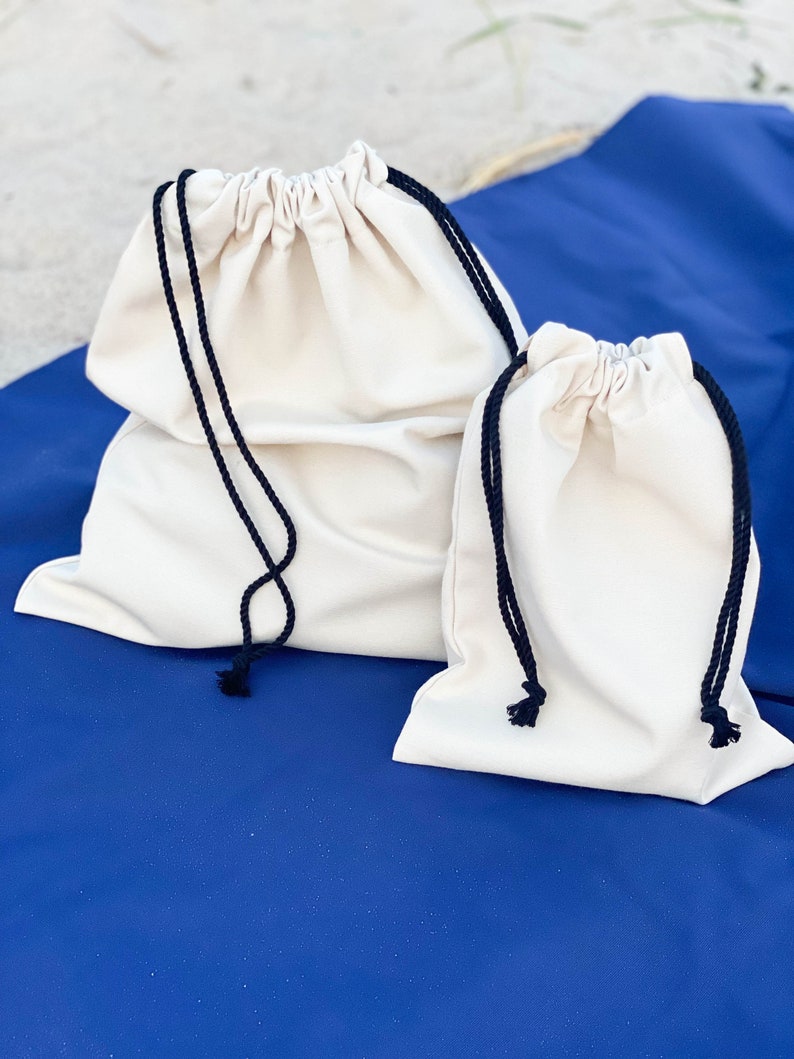 Waterproof Cotton Drawstring Bag, Wet Swimsuit, Personalized Beach Bag ...
