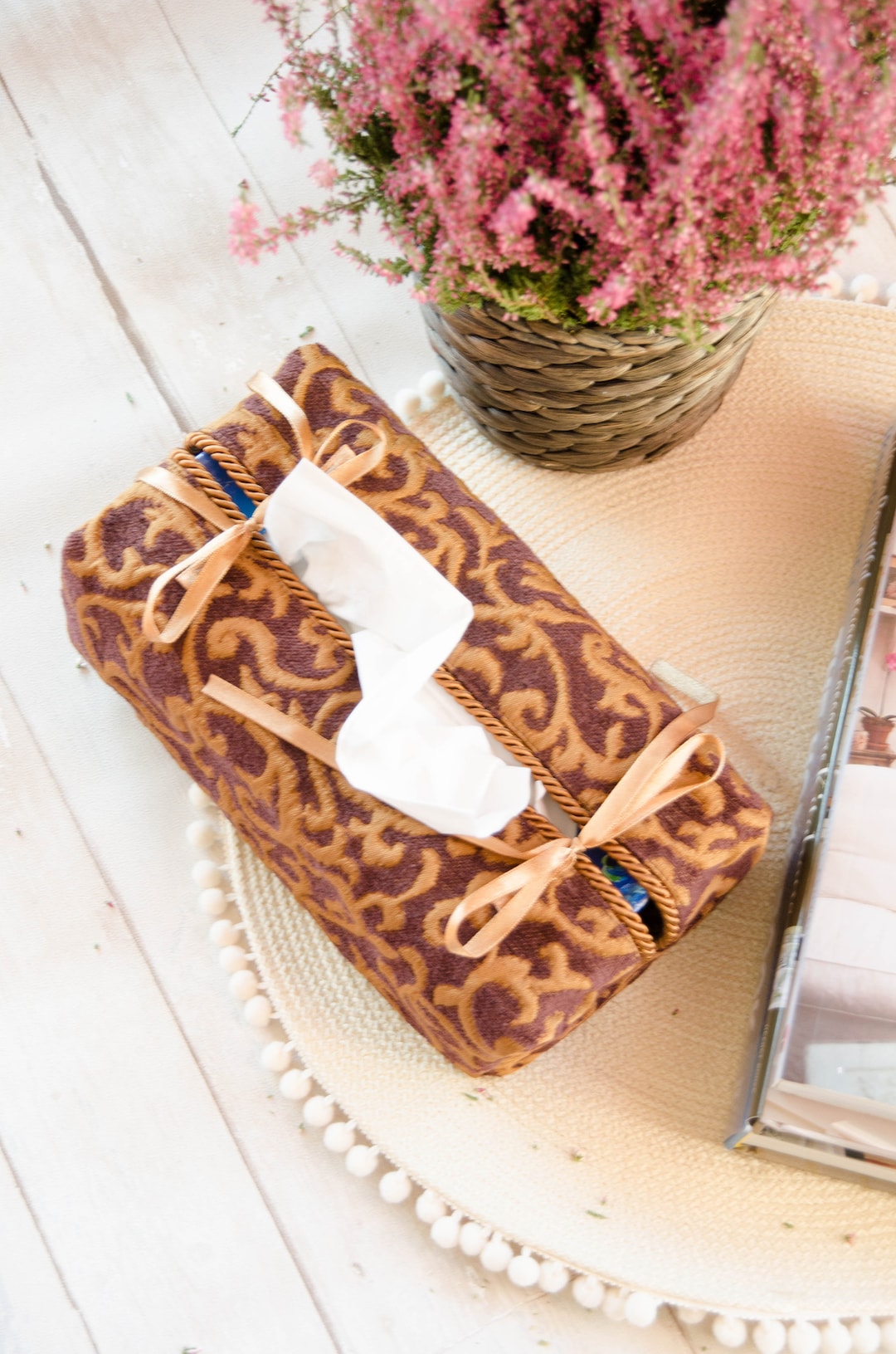 Tapestry Fabric Tissue Box Cover - Very Elegant House and Office ...