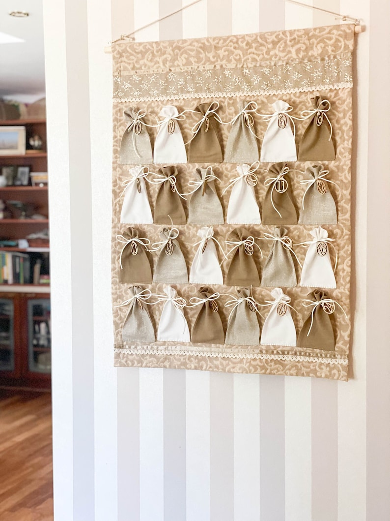 Reusable Fabric ADVENT CALENDAR Vintage Look Advent Calendar | Etsy