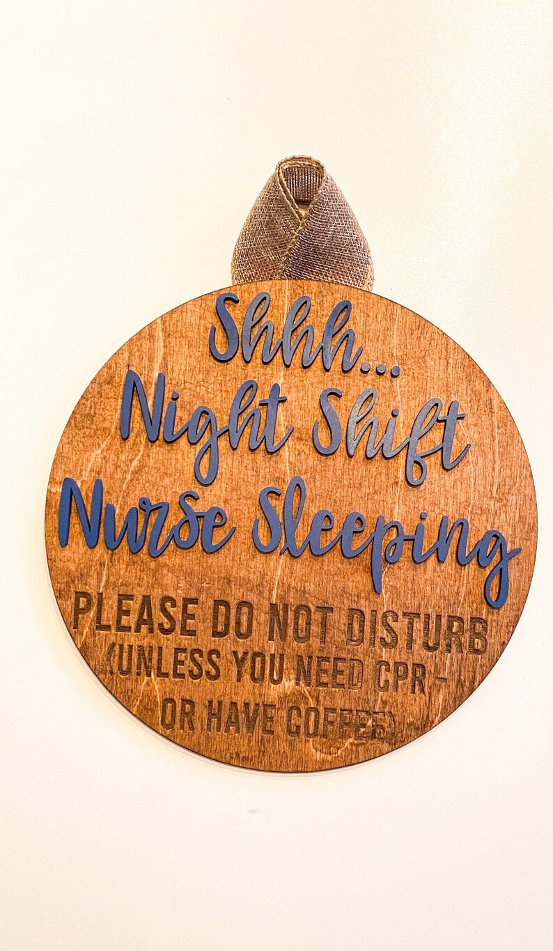 Nurse Sleeping Door Sign, Nurse Sign, Nurse Gift, Nurse Gift Ideas ...