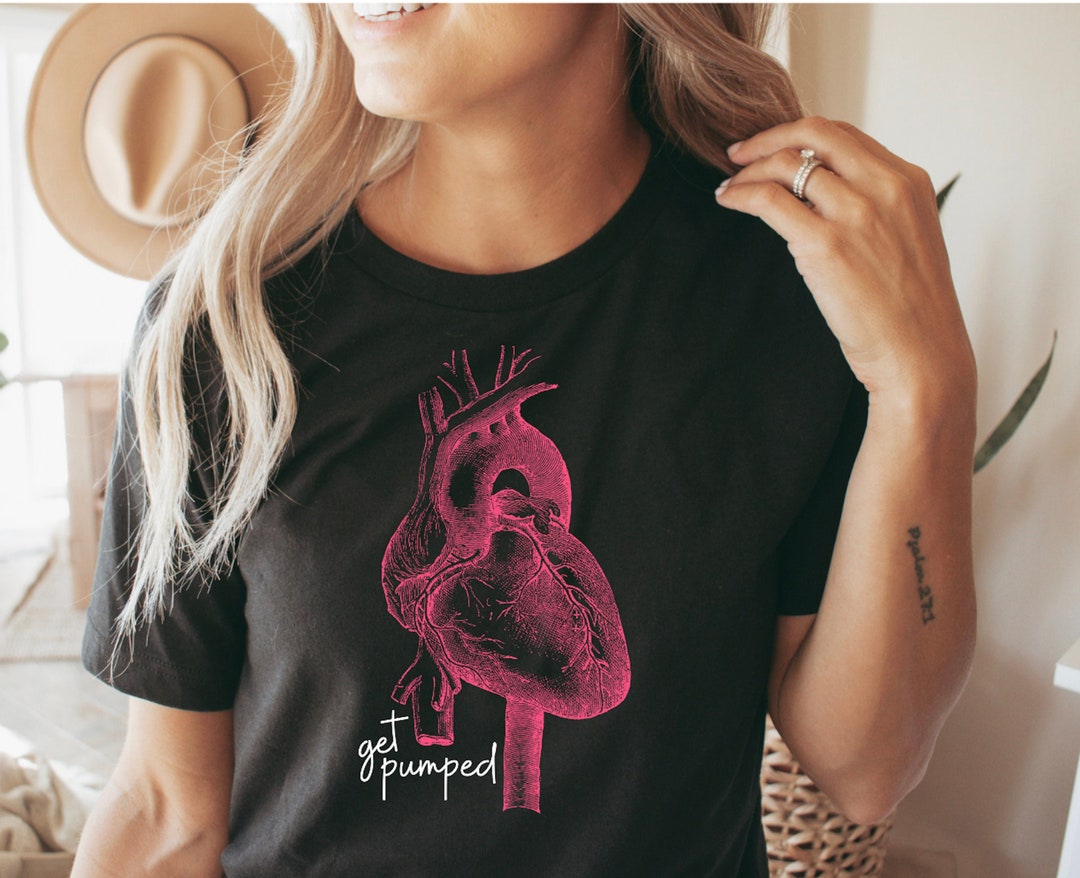 Anatomical Heart Cardiac Nurse Shirt, Cath Lab CVICU RN Tshirt, ICU ...