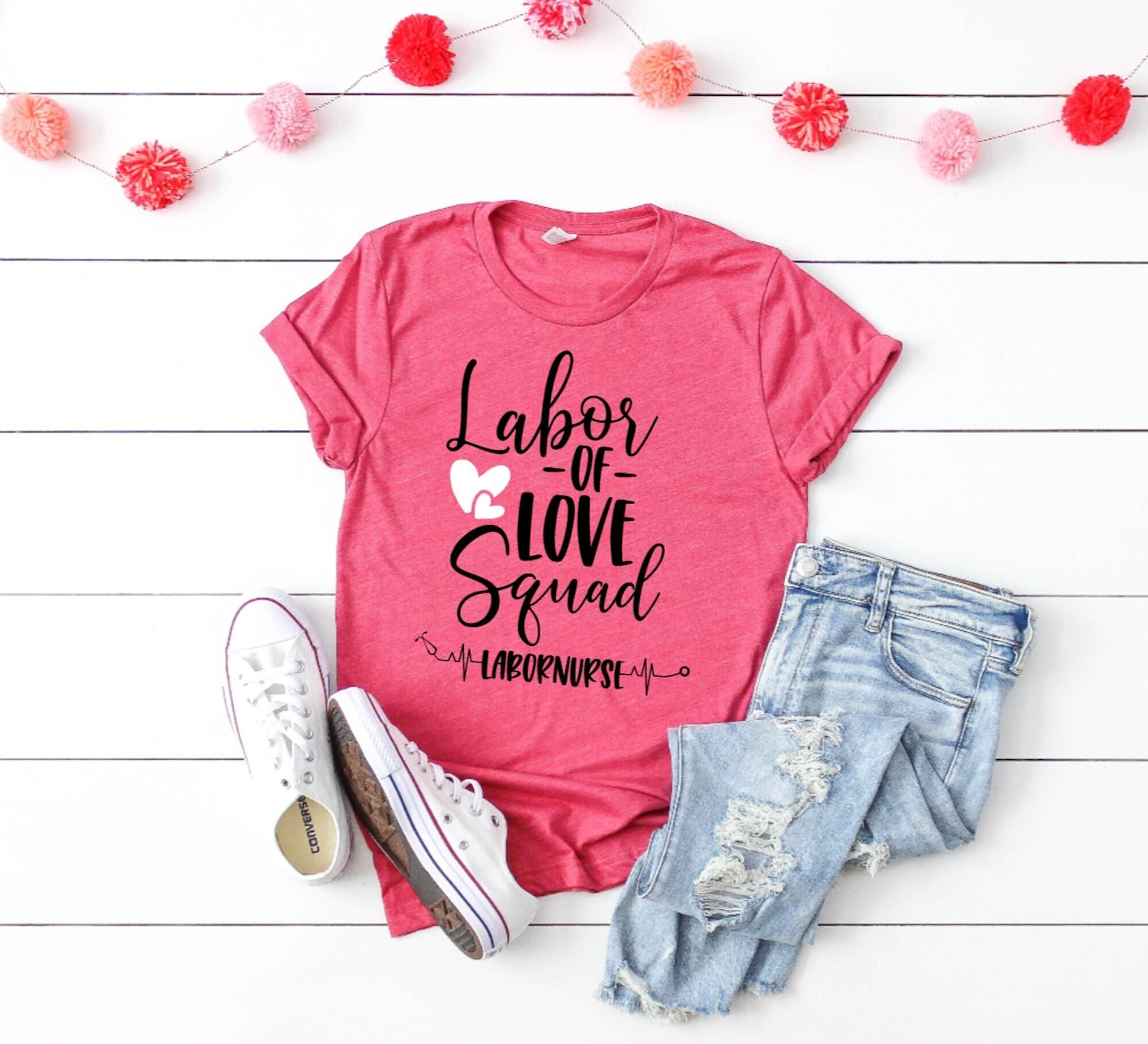 Labor Nurse Valentines Shirt, Labor and Delivery Nurse Valentines Day ...