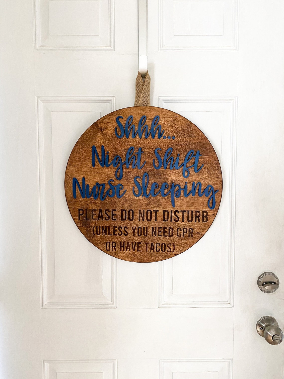 Nurse Sleeping Door Sign Nurse Sign Nurse Gift Nurse Gift | Etsy