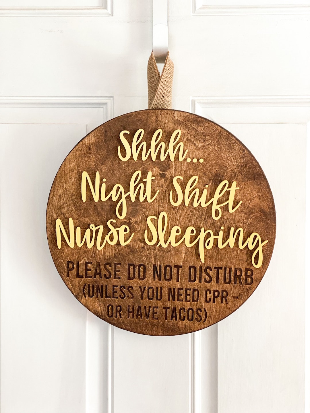 Nurse Sleeping Door Sign, Nurse Sign, Nurse Gift, Nurse Gift Ideas ...