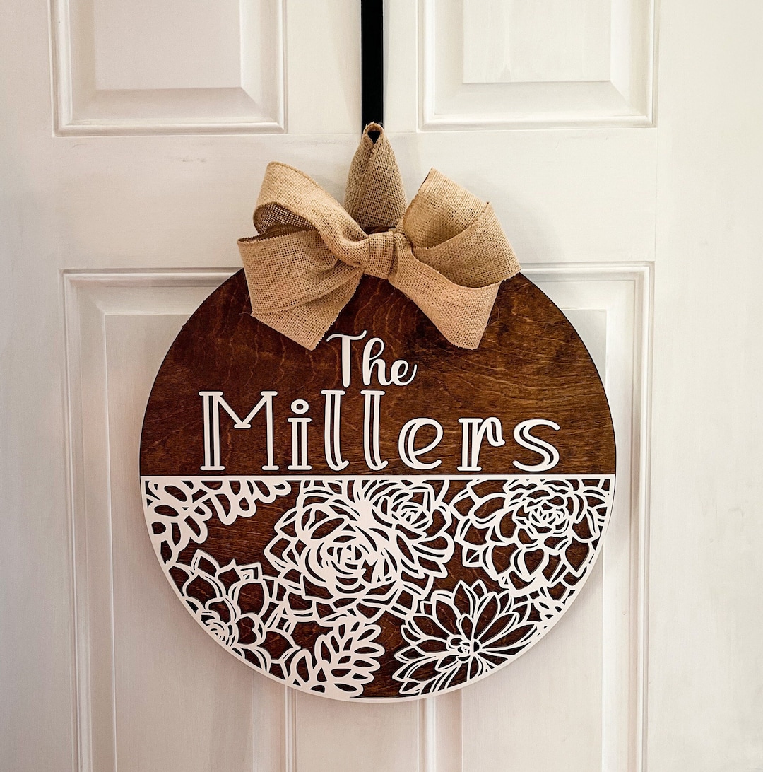 Custom Welcome Front Door Sign, Custom Name Sign, Personalized Name ...