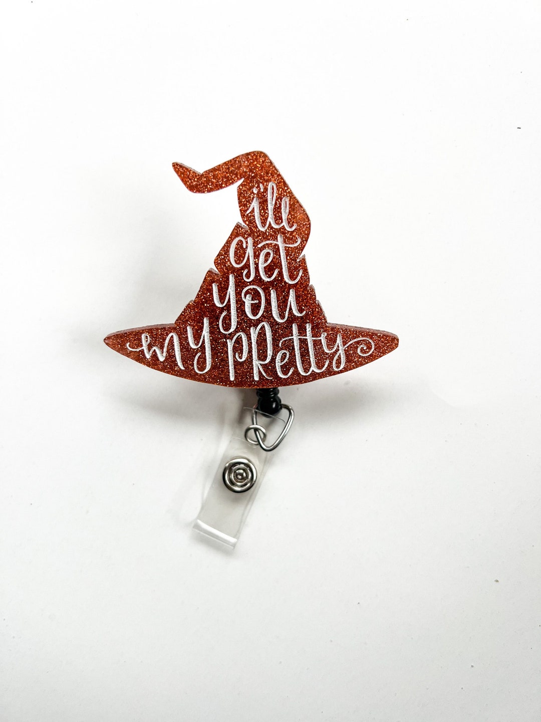 Halloween Badge Reel, Witch Hat Badge Reel, Witch Badge Reel, Nurse ...
