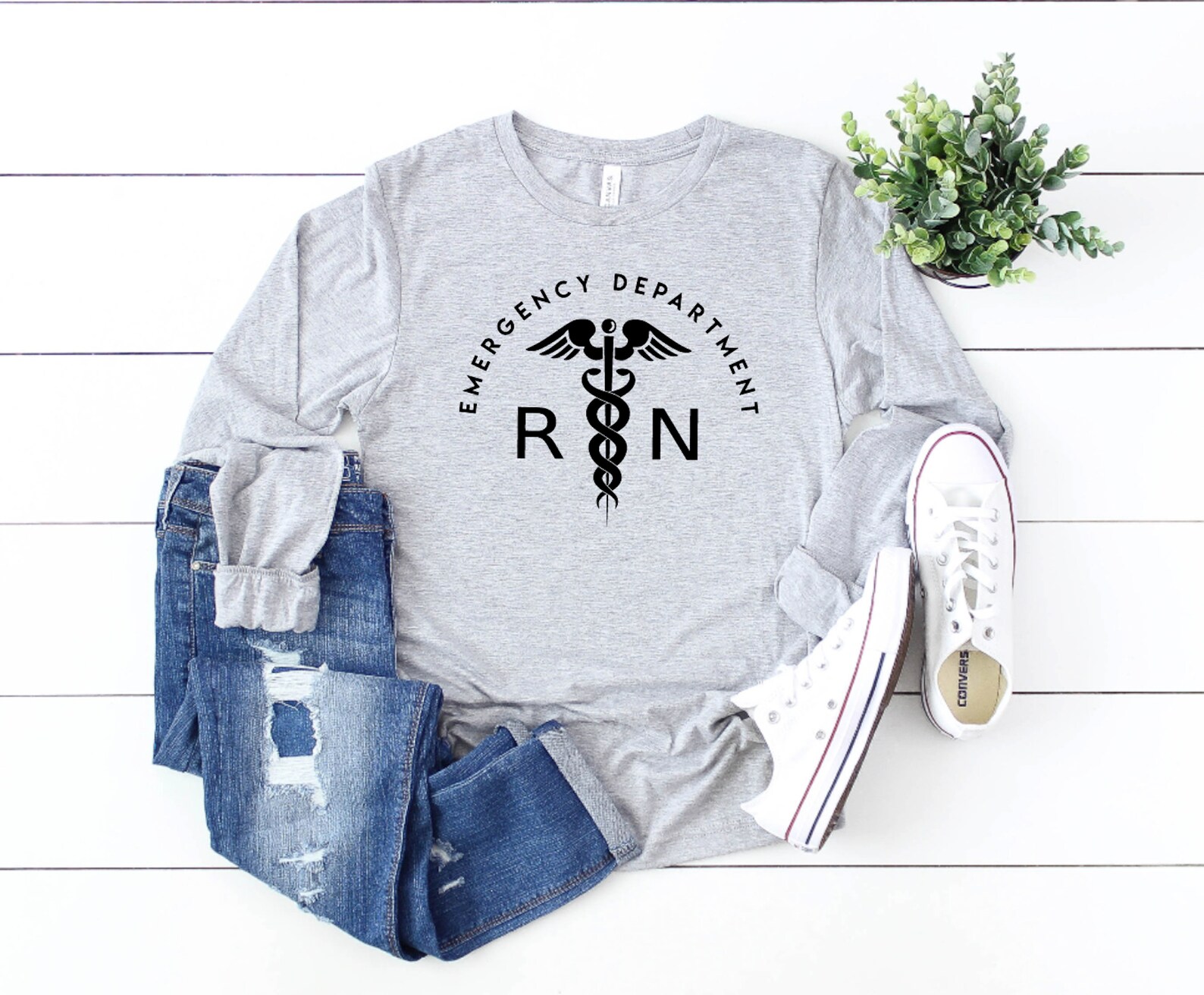 ER Nurse Long Sleeve Shirt ER Nurse Gift Trauma Nurse Long | Etsy