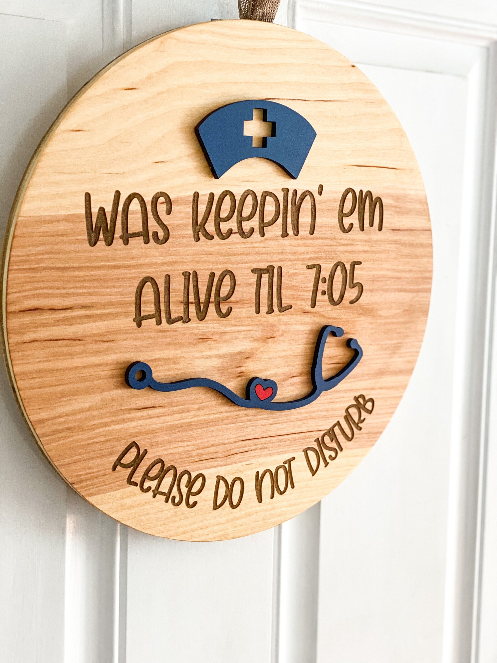 Nurse Sleeping Door Sign Nurse Sign Nurse Gift Nurse Gift | Etsy